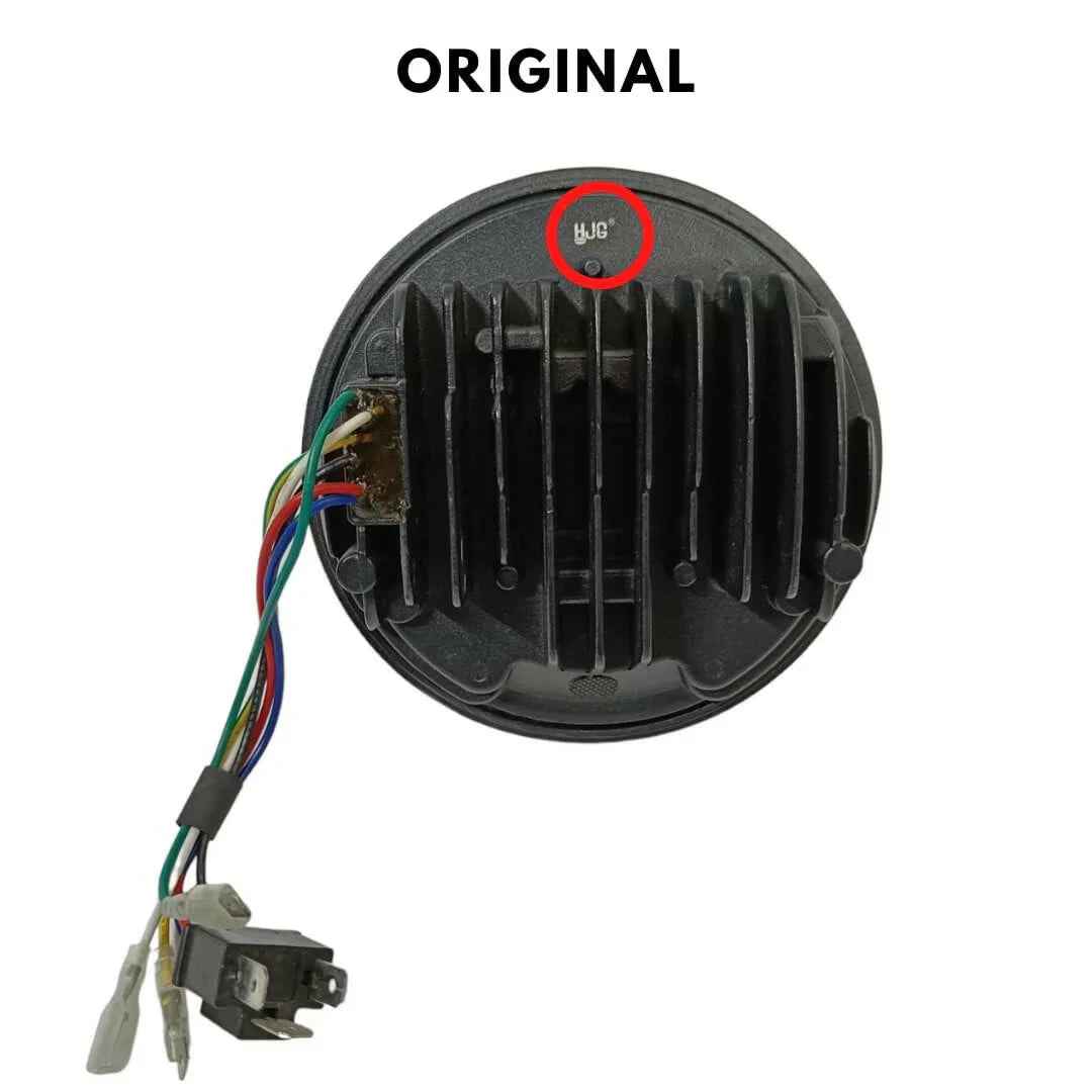 Royalpiston Daymaker Headlight 5.75 inch HJG Eagle Eye For Bajaj Aveng ...