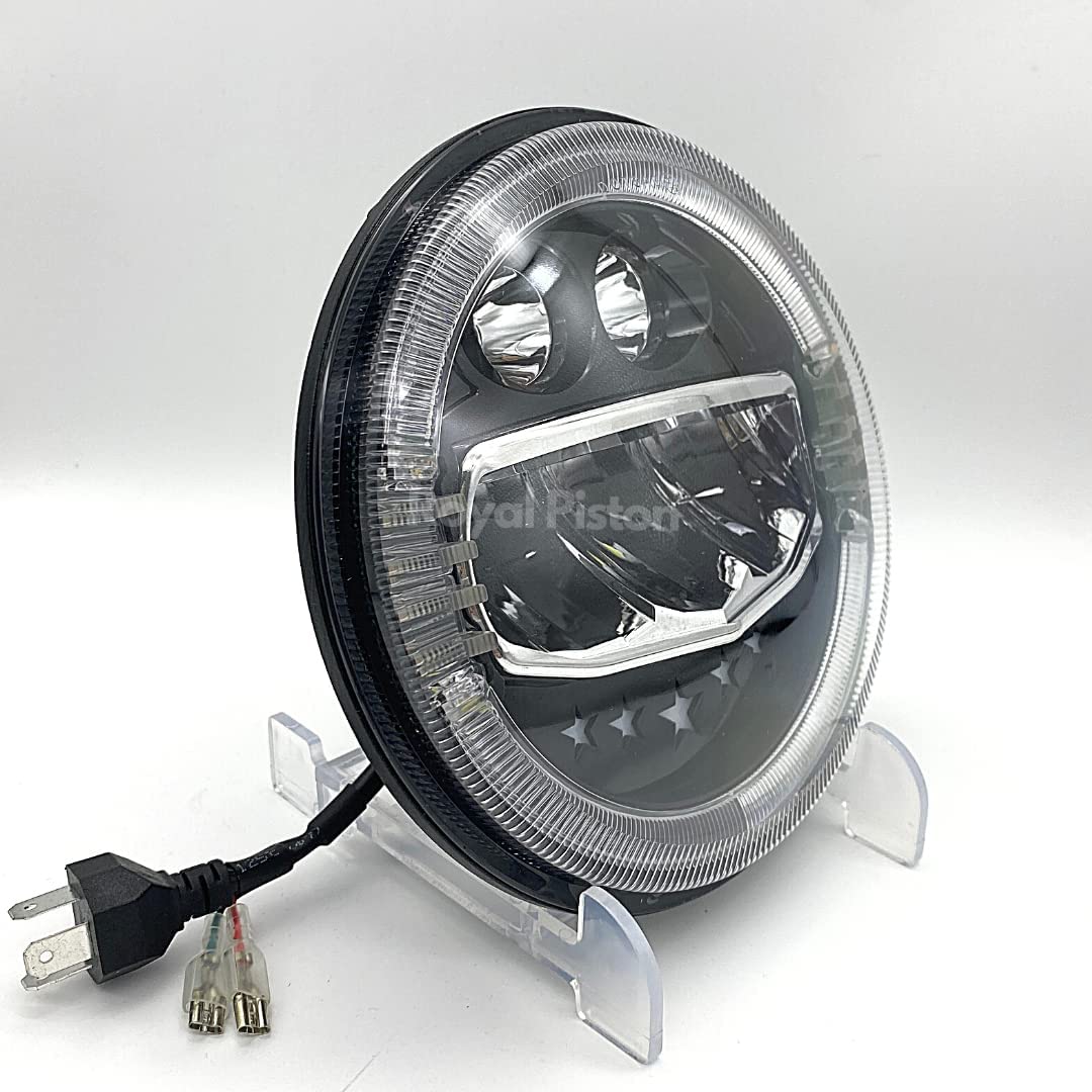 Royal Piston 7" LED Headlight: 110W Osram LEDs - Fits Jeep, Thar, Gypsy ...