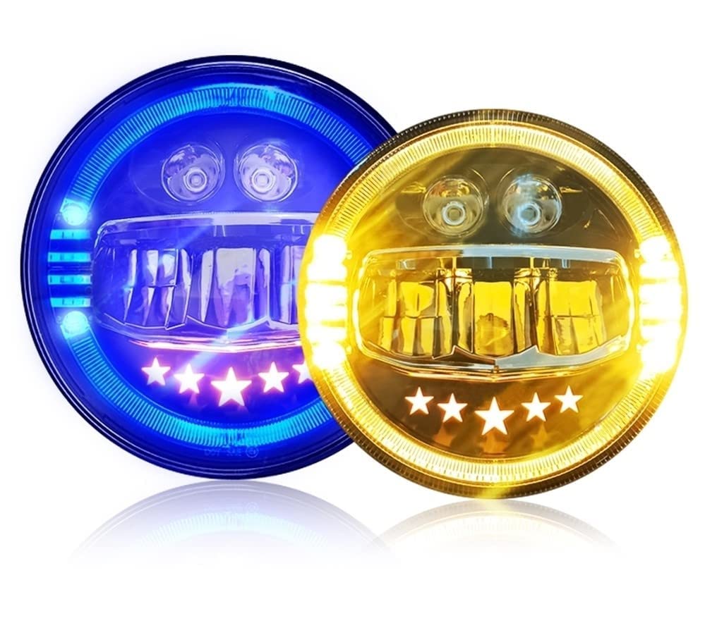 Royal Piston 7" LED Headlight: 110W Osram LEDs - Fits Jeep, Thar, Gypsy ...