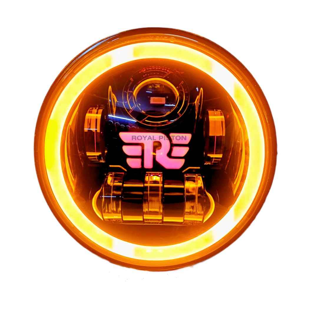Royal Piston 12V-90W LED Headlight - Compatible Royal Enfield, Jeep ...