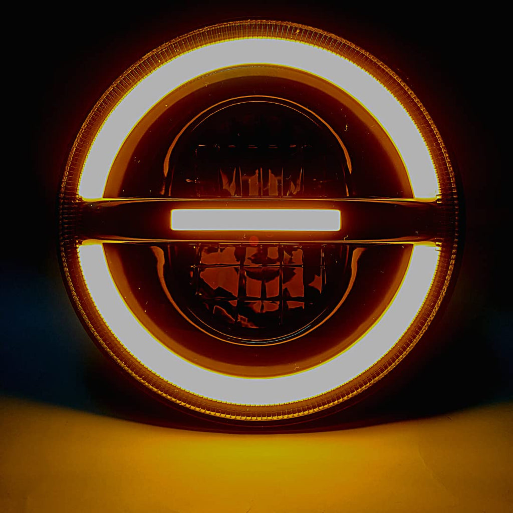 Royal Piston Half Ring Osram LED Headlight For Thar /Jeep/ Gypsy/ Roya