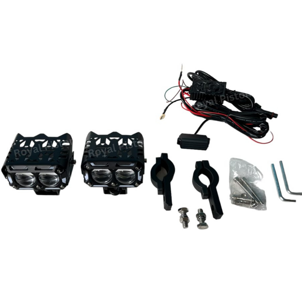 Royal Piston LED Fog Light For Bike | 120W Devil Eye Powerful Flood La